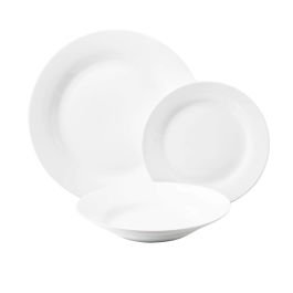 SERVIZIO TAVOLA DA 18 PIATTI LINEA IKEBANA IN PORCELLANA BIANCO