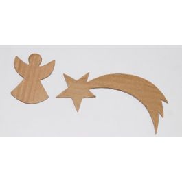 CARTONE A FORMA DI ANGELO E COMETA